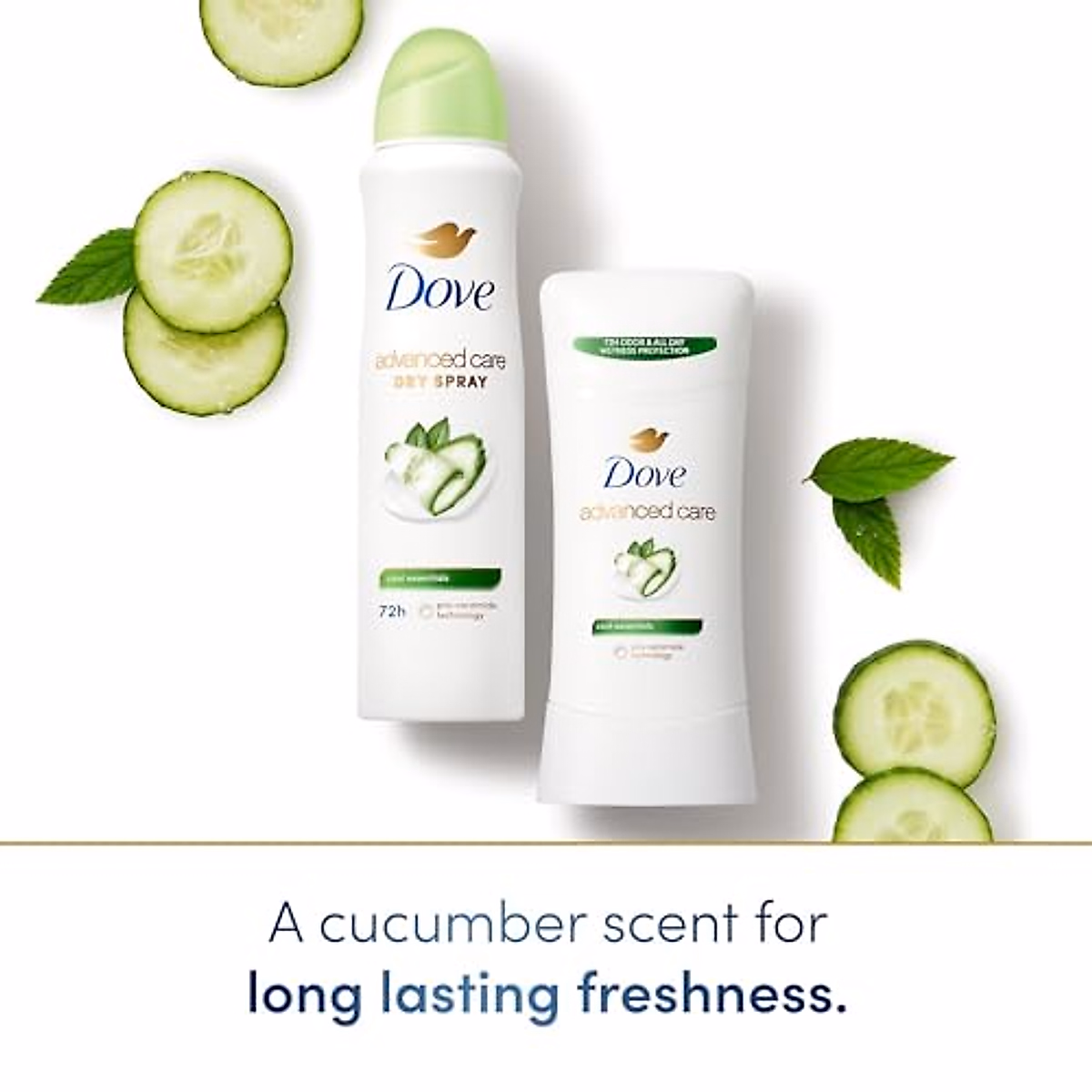 Dove Advanced Care Antiperspirant Deodorant Dry Spray Cool Essentials 3 Count Antiperspirant deodorant for helping your skin barrier repair after shaving With Pro Ceramide Technology 3.8 oz