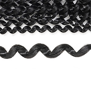 Passion Twist Hair 18 Inch 6 Packs Black Water Wave Braiding Hair for Butterfly Locs Passion Twists Bohemian Braiding Hair Extensions (18Inch 6 Packs,1B#)