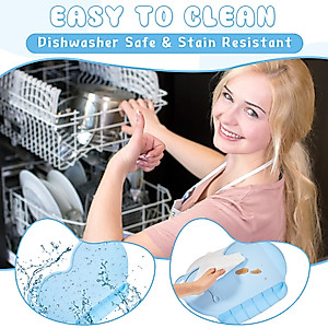 Suhine 4 Pcs Silicone Placemats for Toddlers 16'' x 11'' x 10'' Non Slip Table Mat with Food Catching Pockets Baby Eating Mat Reusable Baby Place Mats Baby Suction Plate Mat for Home Use, 4 Colors