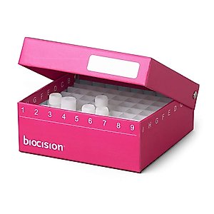 Biocision BCS-207PK Pink TruCool Hinged Cryobox (Pack of 50)