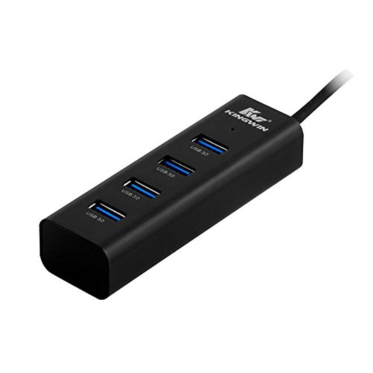 Kingwin USB Hub 4 Port USB 3.0 Data Hub Aluminum for Mobile SSD, MacBook, Mac Pro/Mini, iMac, Chromebook, Surface Pro, USB Flash Drives, Notebook PC, XPS, and More (KWZ-400-BK)
