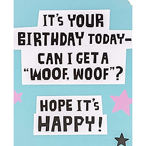 Hallmark Birthday Card for Kids (Dogs with Glasses Stickers)