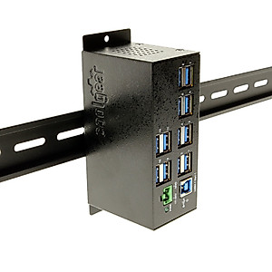 12-Port USB 3.2 Gen1 w/15KV ESD Surge Protection DIN Rail Mount