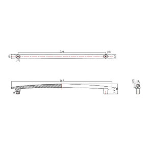 Richelieu Hardware BP2323320195 Kensington Collection 12 5/8-inch (320 mm) Center-to-Center Brushed Nickel Modern Cabinet and Drawer Pull Handle for Kitchen, Bathroom, and Furniture