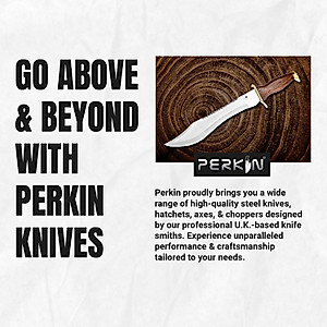 Hunting Knife - 12" Fixed Blade Hunting Knives with Sheath - Razor Sharp Fixed Blade Knife Crafted from Stainless Carbon Steel with Walnut Wood Handle - Handmade Survival Knife by Perking Knife