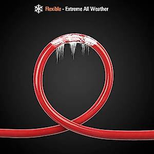 Solution4Patio Homes Garden 3/4 in. x 4 ft. Short Garden Hose Red Lead-in Hose Male/Female, No Leaking, Solid Brass Fitting for Water Softener,Dehumidifier,Vehicle Water Filter 12 Year Warranty