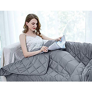AsFrost Weighted Blanket 2.0 for Adult and Kids, 100% Breathable Cotton with Premium Glass Beads