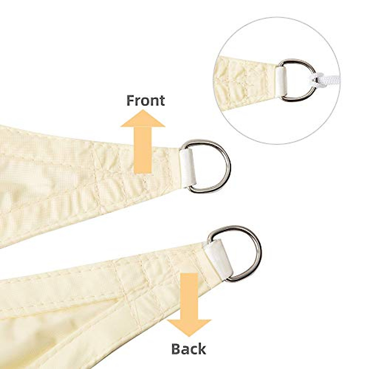 Hyindoor Sun Shade Sail UV Block Canopy for Outdoor Patio Garden Rectangle Sunscreen Awning 6' x 10'