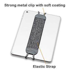 Hand Strap Holder TFY for Tablets, iPad, & e-Readers - 11-inch iPad Pro, iPad, iPad Mini 6, iPad Air 5, Samsung Galaxy Tab & Note - Google Nexus - Asus Transformer Book and More -Gray