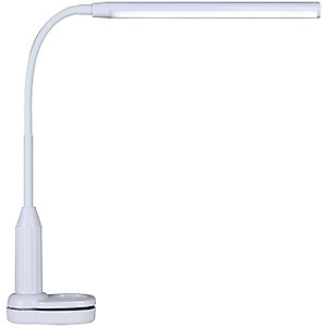 PSIVEN LED Desk Lamp, Clamp on Desk Light, Eye-Caring Gooseneck Clip on Light, 3 Color Modes, Stepless Dimming - Highly Adjustable Clamp Task Lamp/Table Lamp for Reading, Sewing, Drafting, Office