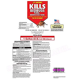 JT Eaton Kills Bedbugs 204-O1G Bed Bug Killer Ultra, Non-Staining Oil Based Insect Spray for Indoors (1 gal)