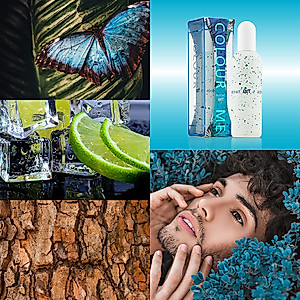 COLOUR ME Abstract Art by Milton-Lloyd - Perfume for Men - Aromatic Fresh Woody Scent - Sparkling Mandarin and Lemon Notes - Blended with Green Mint - Cologne for Men - 1.7 oz EDP Spray