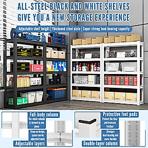 EQWZUPD Garage Shelving, Garage Storage Shelves, Metal Shelving, Single Layer Can Bear 200kg, Adjustable Layer Height, Heavy Duty Shelving for Home, Garage, Supermarket, Warehouse, Kitchen