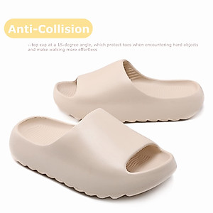 Cloud Slides for Women Men Kids, Pillow Slippers Comfy Non-Slip Soft Waterproof Bathroom Shower Shoes, Cushioned Thick Sole Sandals for Indoor and Outdoor