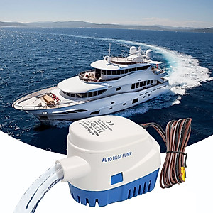 Amarine Made Bilge Pump for Boat Automatic Submersible 12V 1100GPH Bilge Water Pump with Float Switch