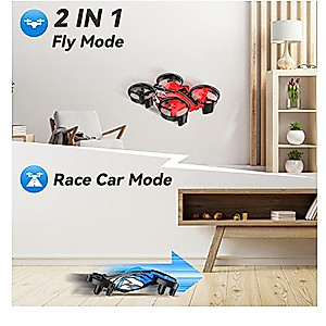 LANSAND 2Pack Mini Drones for Kids,Beginners,Adults, Small RC Drone Quadcopter with 2-In-1 Race and Fly Mode,LED Light,Altitude Hold,3D Flip,4 Batteries,Stress Relief for Adult,Toy Gift for Boys Girls