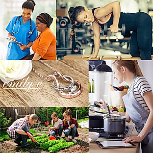 Emily C Original Patented Ring Holder Necklace,Stainless Steel Necklace Ring Holder,Women & Men Wedding Ring Holder Necklace, Stainless Steel, Cubic Zirconia