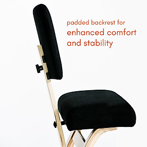 Sleekform East Austin Kneeling Chair, Posture Support Comfortable Ergonomic Kneeling Chair, Posture Correct Kneeling Office Chair, Natural Back Pain Relief, Best Office Chair for Posture