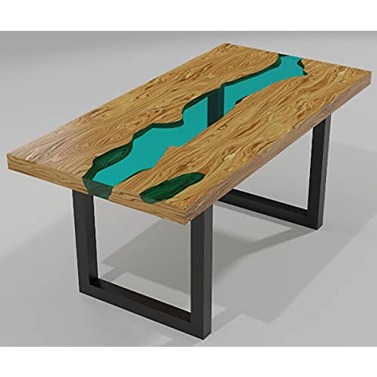 Epoxy Table, Epoxy Resin River Table, Live Edge Wooden Table, Natural Wood,Dining table, Natural Epoxy Table, Resin Table 54x27 inch