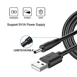 Replacement USB Charger Cable for Fairywill/Sboly/Dnsly/SEAGO/Vekkia/Gloridea Sonic Electric Toothbrush DC Charging Power Cord
