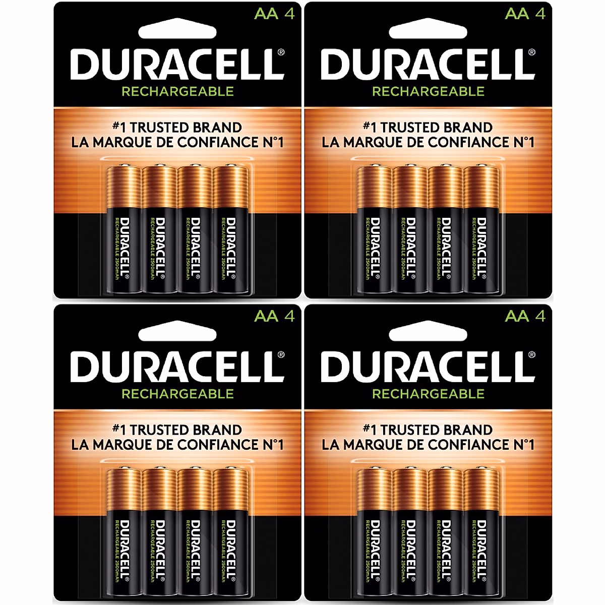 Duracell 16 X NEW AA Batteries Rechargeable NiMH Precharged 2400mAh
