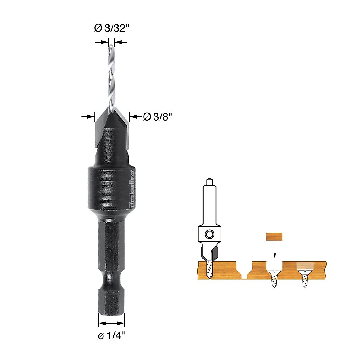 Timberline - Quick Countersink 3/32 Diametermeter (608-112)
