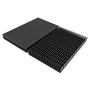 Awxlumv Aluminum Heat Sink 150mmx93mmx15mm/ 5.9x3.66x0.59 inch High Power Large Heatsink Module Cooler Fin for PCB Board LED Motherboard Cooling GPU Backplate Radiator Routers RTX 3090 3080 Black