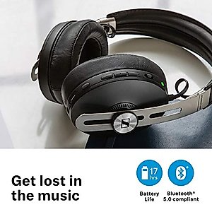 SENNHEISER Momentum 3 Wireless Noise Cancelling Headphones with Alexa, Auto On/Off, Smart Pause Functionality and Smart Control App, Black