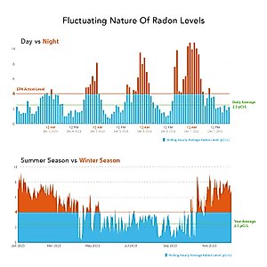 Ecosense RD200 RadonEye, Home Radon Detector, Fast Capture of Fluctuating Levels, Short & Long-Term Continuous Monitoring with Trend Charts