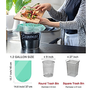 200 Counts AYOTEE Mini Trash Bags,1.2 Gallon Small Compostable Trash Bags,Strong Unscented Compost Bags Small Bathroom Trash Bags for Home, Fit 4.5-5 Liter Trash Can,1-1.5 Gallon…