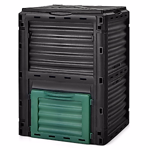 IRONMAX Garden Compost Bin, Outdoor 80 Gallon (300L) Composter, BPA Free Material & Easy Assembly, Composting Barrel for Fast Creation of Fertile Soil