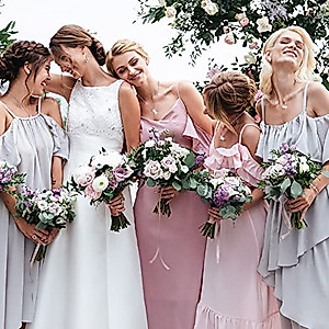 Yinkin 6 Bridesmaid Jewelry Sets for Wedding Will You Be My Bridesmaid Necklace Earrings Bracelet with Card Bridesmaid Proposal Gift (Classic)