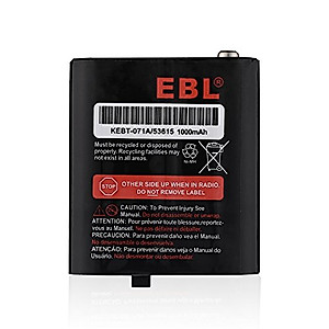 EBL 2 Packs 3.6V 1000mAh Two-Way Radio Rechargeable Batteries for 53615 KEBT-071A KEBT-071-B KEBT-071-C KEBT-071-D