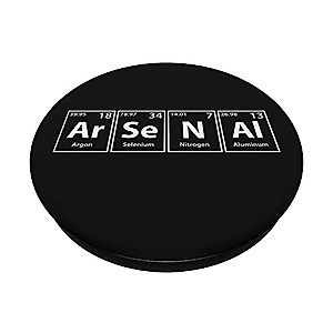 Periodic Tees Co. Arsenal (Ar-Se-N-Al) Periodic Table Elements Spelling PopSockets Stand for Smartph