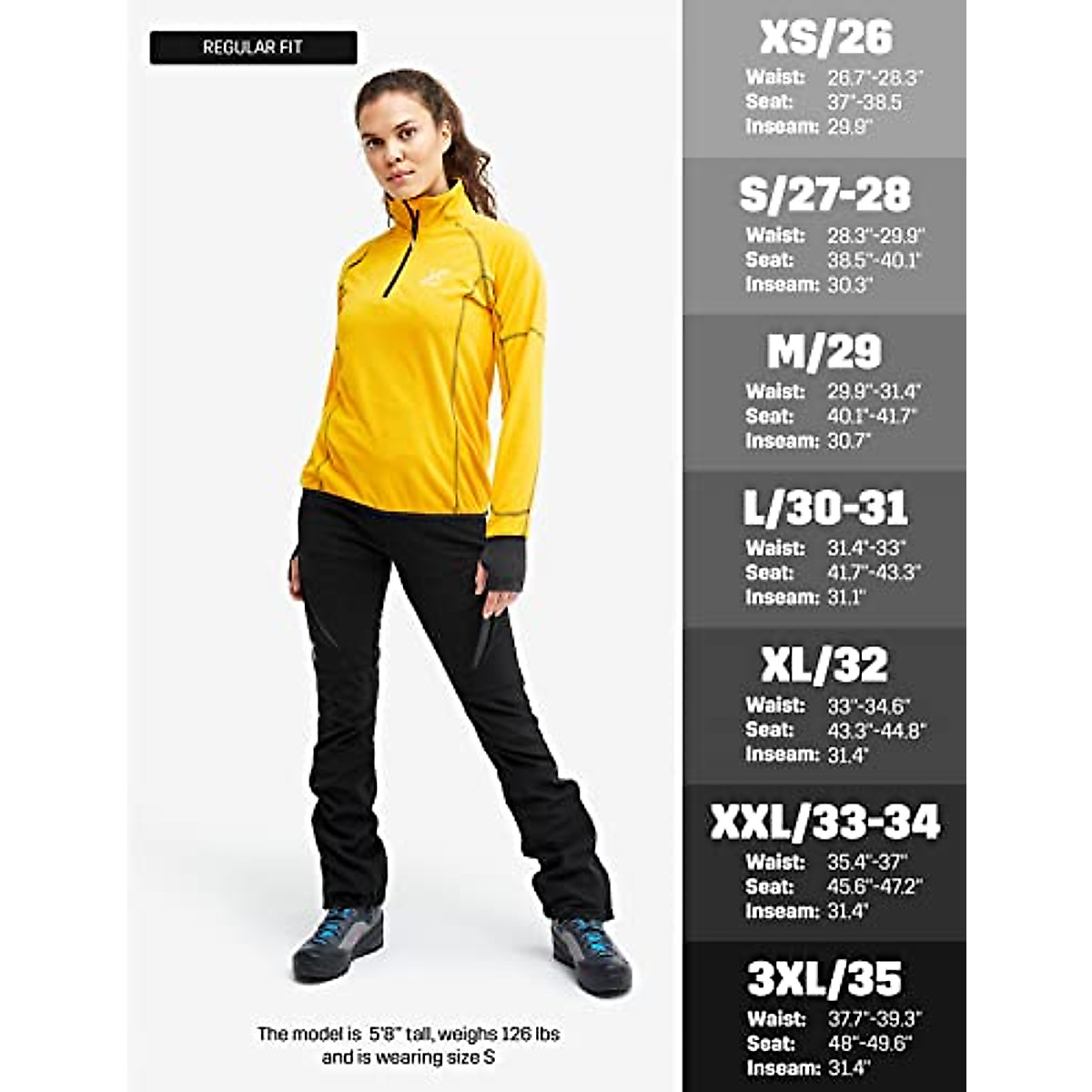 RevolutionRace Women's Hiball Pants, Durable and Ventilated Pants for All Outdoor Activities, Jet Black - X-Large