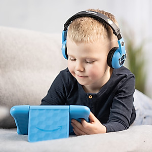 Made for Amazon Volume Limiting Bluetooth BuddyPhones, PlayTime in Blue. Ages (3-7)