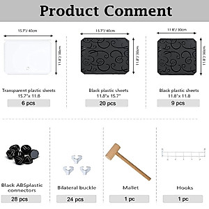 BASTUO 6 Cubes Shoe Rack with Door, 24 Pair Plastic Shoe Rack with Door, for Livingroom, Bedroom and Office (Black)