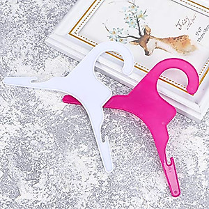 ULTECHNOVO 12pcs Dog Clothing Size Mini Rosy Cat Plastic Rosy, Skid Clothes, Hangers, Pet Supplies Anti-Skid Babies Apparel Puppy Kitten Rack Hanger Practical Hangers Accessories Small Kids