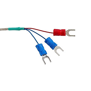 PT100 Thermocouple Temperature Sensor Probe 1/2" NPT Thread Connector with 3 Wires 2M Cable, -58~572°F (-50~300°C)