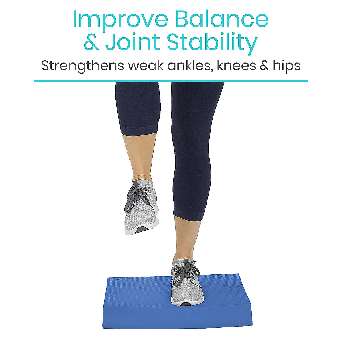 Vive Balance Pad - Foam Large Yoga Mat Trainer for Physical Therapy, Stability Workout, Knee and Ankle Exercise, Strength Training, Rehab - Chair Cushion for Adults, Kids, and Travel