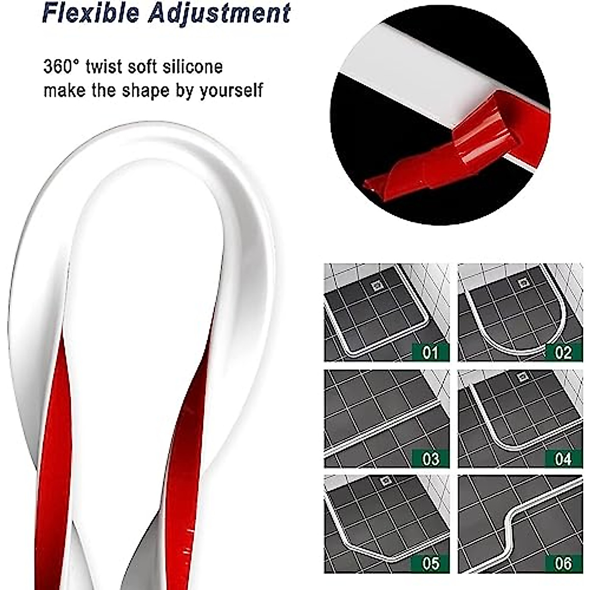 Collapsible Shower Water Guard Water Splash Guard Water Dam Barrier Shower Threshold for Shower Stall, Stay Dry Retainer for Wet and Dry Separation for Bathroom (67") …