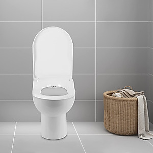 Non-Electric Bidet Toilet Seat Self Cleaning Water Sprayer with Dual Nozzles D-type Toilet Seat Bidet Seat Toilet for Rear & Feminine Cleaning Bidet Attachment,Soft Close