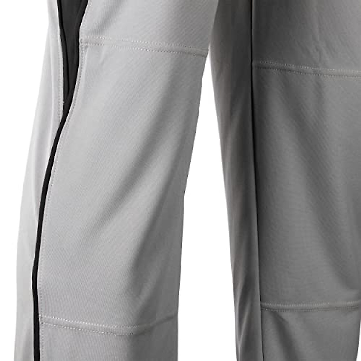 CHAMPRO boys Champro Youth Triple Crown Open Bottom Baseball Pant w Geometric Side Insert, Grey,black, Large