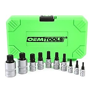 OEMTOOLS 23906 10 Piece Magnetic Triple Square Bit Socket Set, Triple Square Socket Set for European Vehicles, Includes Sturdy Storage Case