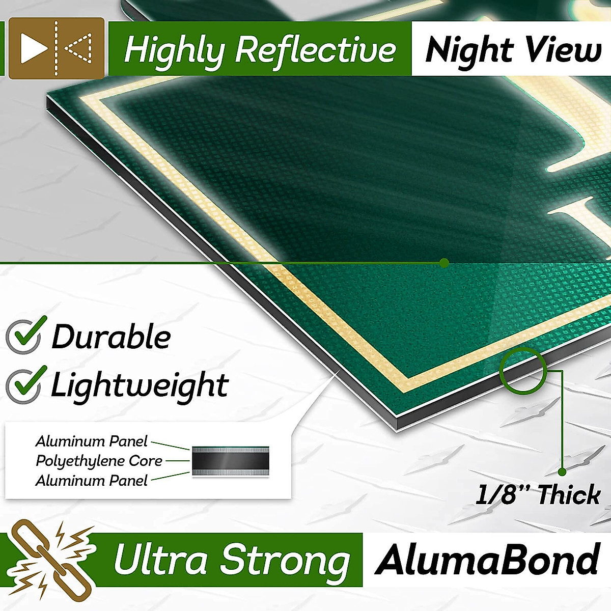 Hanging Address Sign, House Address Plaque, Indoor/Outdoor Use, 8x13 Inch, 22 Colors, Reflective Option, USA Made by My Sign Center (Florence)