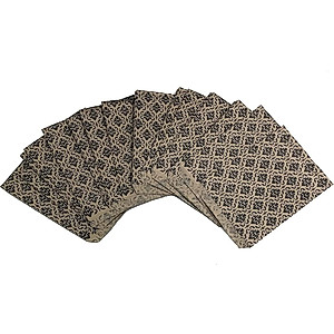 200 pcs Damask Paper Gift Bags Shopping Sales Tote Bags Brown with Black Damask Design (8 1/2" x 11") by 888 Display USA