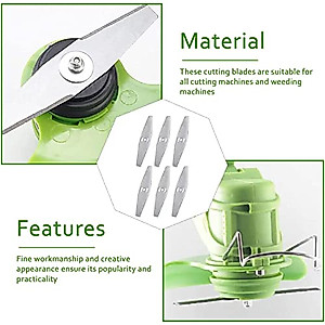 Cordless Electric String Trimmers Metal Blade,4 Pack Grass Trimmer Blade Heads Replacements- Carbide Blade Tip Brush Cutter Trimmer Weed Eater Blade for Electric Lawn Mower Set