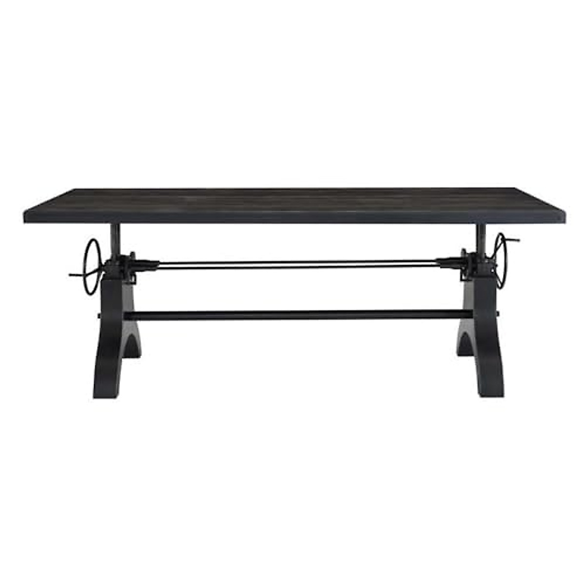 Modway 96" Crank Height Adjustable Rectangle Conference Dining Table, Black