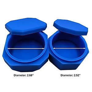 KUVIS 223ML Large Silicone Wax Container Non-stick Concentrate Jars (Blue)