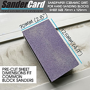20 Sanding Paper Sheets for Hand Sanding Blocks, 125mm x 70mm (4.9'' x 2.8''), Loop Backed, Sandpaper for Wood, Metal & Paint. Assorted Grit Fine, Medium & Course P120 P180 P240 P320, Wet & Dry, 20pc